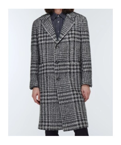 Kiton Checked Wool-blend Overcoat