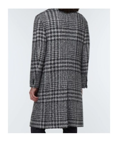 Kiton Checked Wool-blend Overcoat