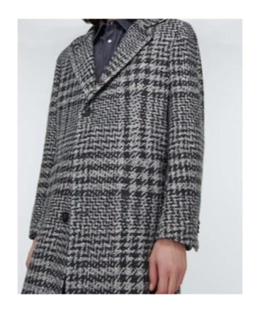 Kiton Checked Wool-blend Overcoat