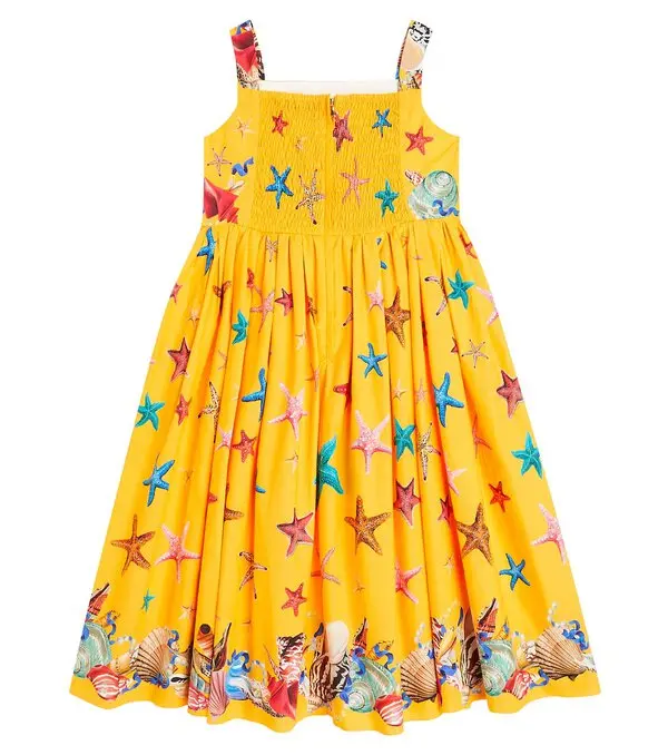Dolce & Gabbana Capri Printed Cotton Poplin Dress