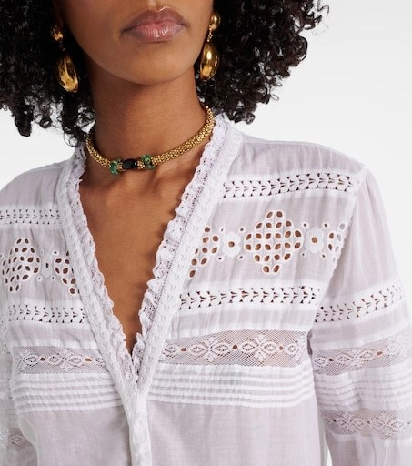 Isabel Marant Étoile Lace-trimmed Cotton Maxi Dress