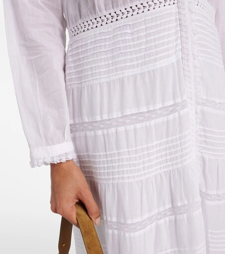 Isabel Marant Étoile Lace-trimmed Cotton Maxi Dress
