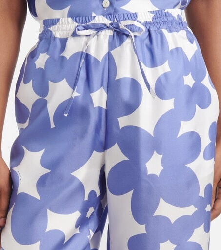 Marni Floral Silk Wide-leg Pants