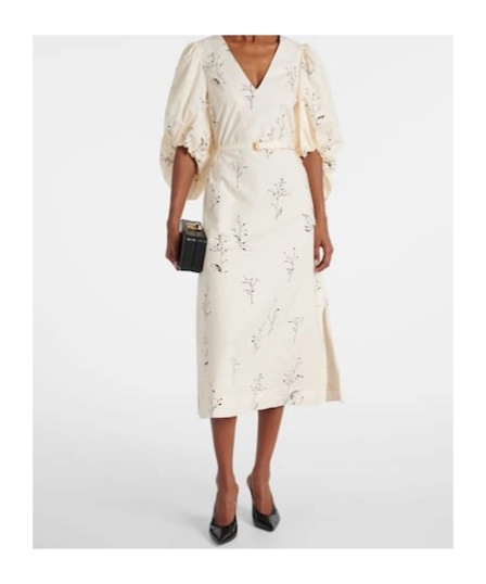 Altuzarra Corrie Belted Floral Cotton Midi Dress