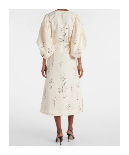 Altuzarra Corrie Belted Floral Cotton Midi Dress