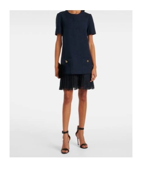 Oscar De La Renta Tweed And Lace Minidress