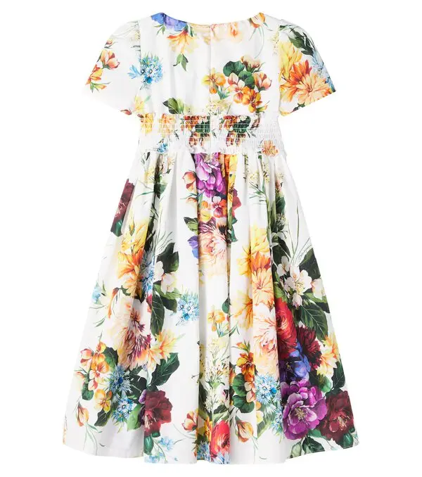 Dolce & Gabbana Floral Cotton Poplin Midi Dress
