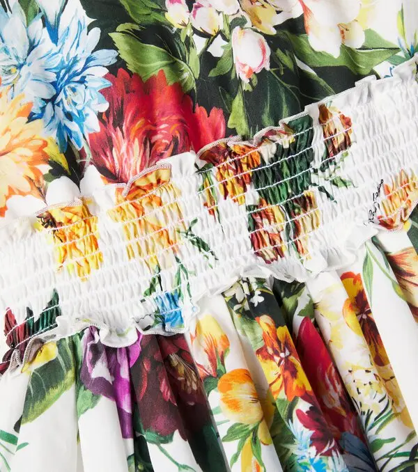 Dolce & Gabbana Floral Cotton Poplin Midi Dress