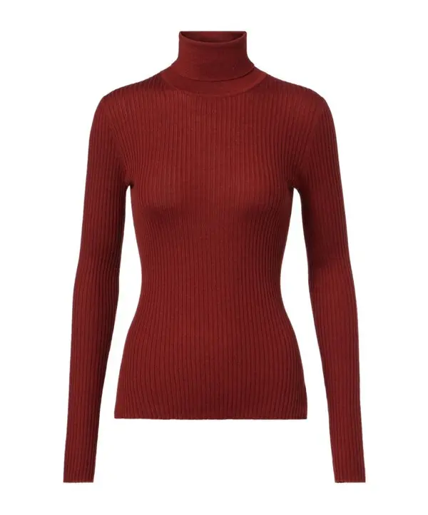 Gabriela Hearst Peppe Cashmere And Silk Turtleneck - Red