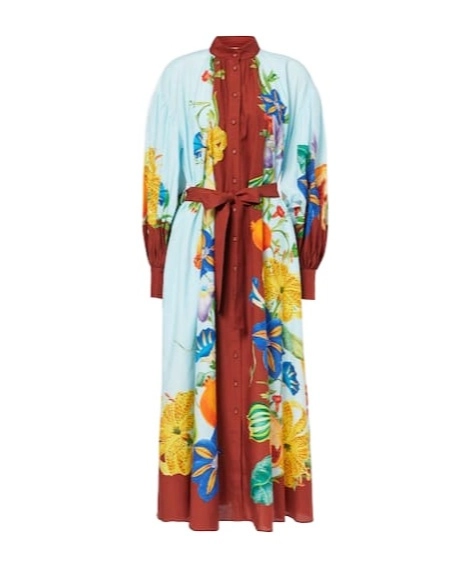 ALEMAIS Dahlia Cotton And Silk Shirt Dress - Multicolor