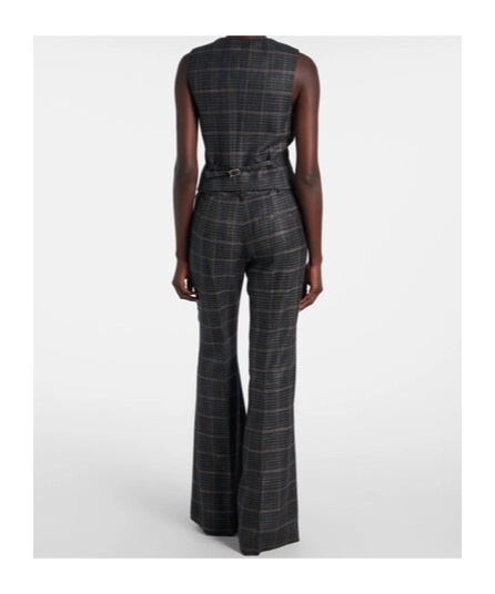 Gabriela Hearst Coleridge Checked Wool And Silk Vest