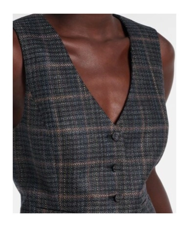 Gabriela Hearst Coleridge Checked Wool And Silk Vest