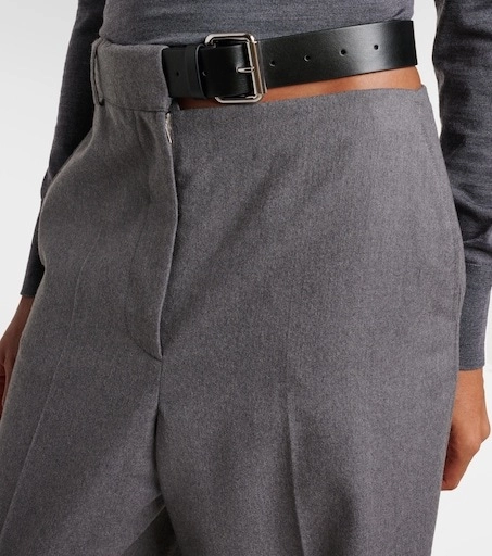 Stella McCartney Wool Flannel Straight Pants