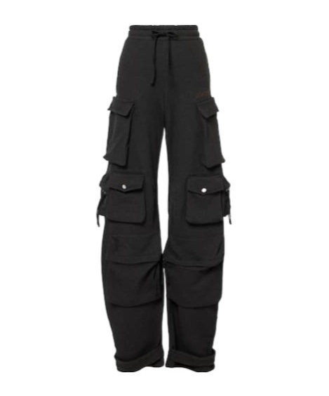 Attico Cotton Fleece Cargo Pants