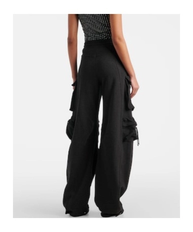 Attico Cotton Fleece Cargo Pants