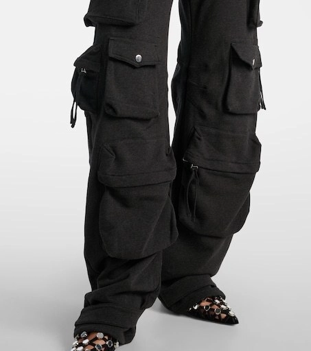 Attico Cotton Fleece Cargo Pants