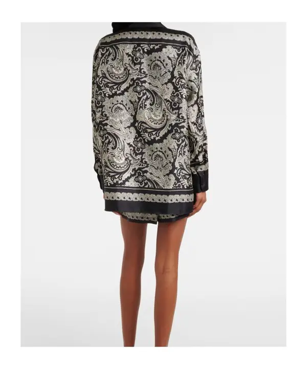 NILI LOTAN Printed Silk Shirt