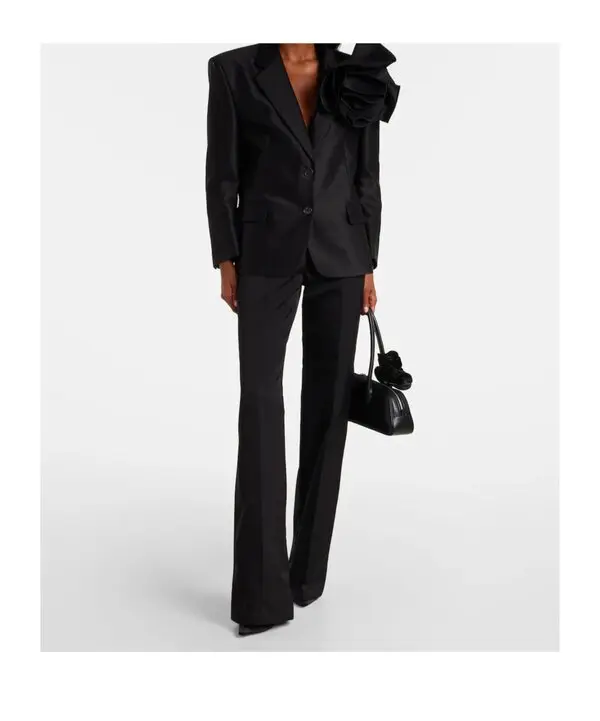 Magda Butrym Cotton And Silk Flared Pants