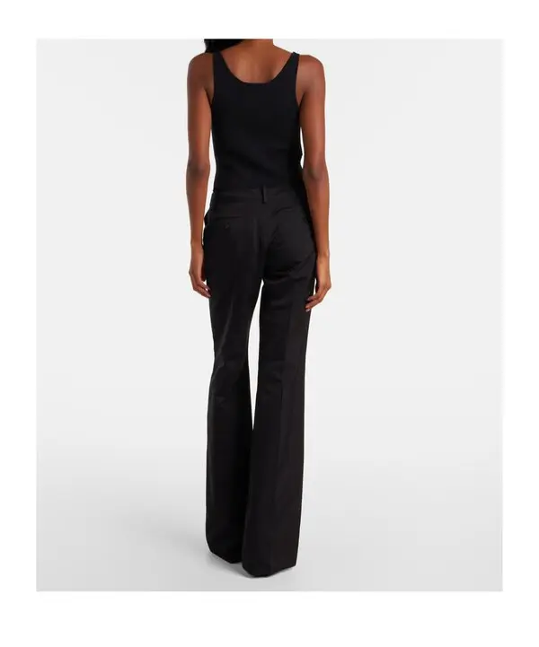 Magda Butrym Cotton And Silk Flared Pants