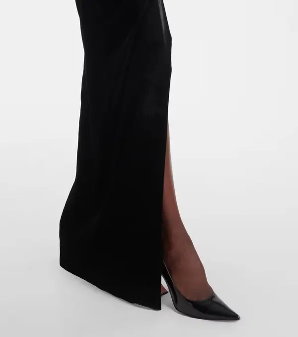 Alessandra Rich Lace And Velvet Dress