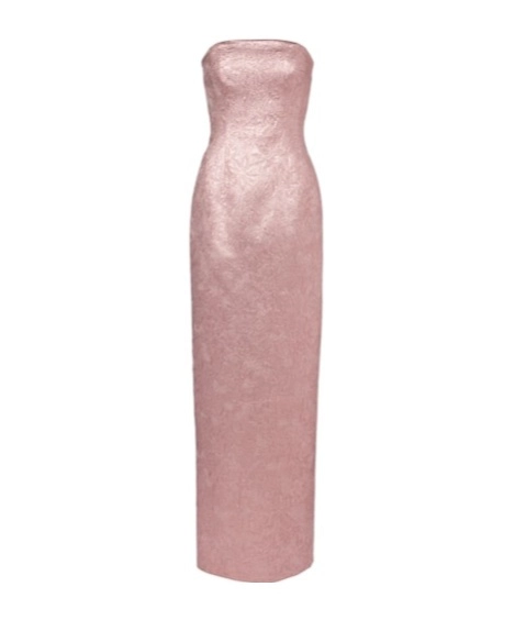 EMILIA WICKSTEAD Laelia Cloque Bustier Gown - Pink