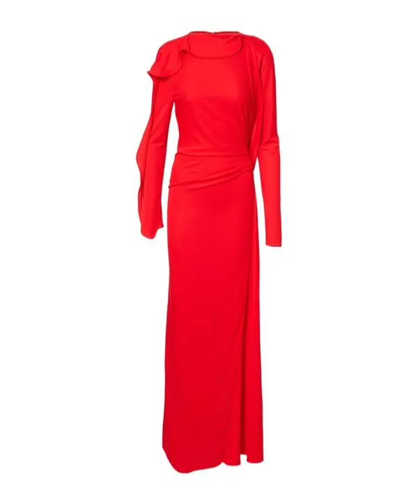 Victoria Beckham Draped Maxi Dress - Red