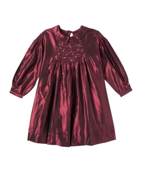 Bonpoint Jeanne Embellished Silk Taffeta Dress