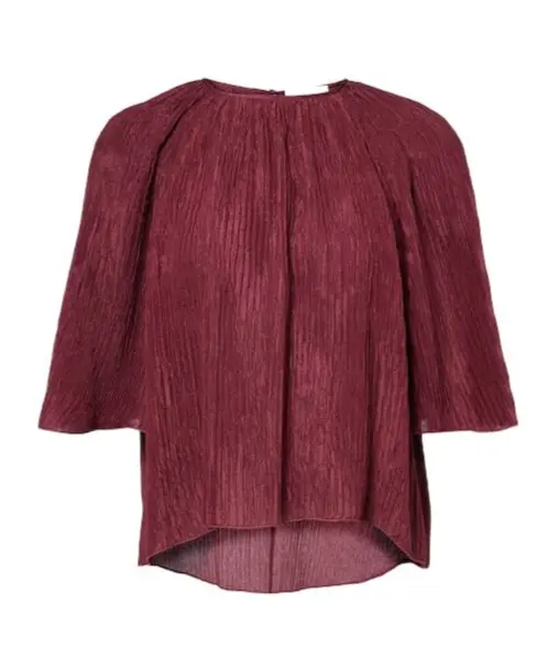 Gabriela Hearst Nula Silk Top - Red