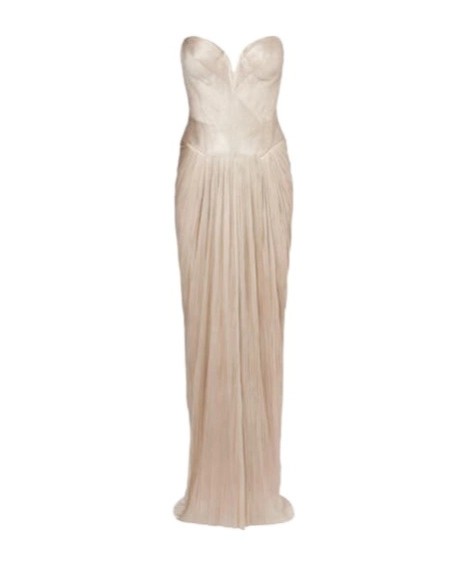 MARIA LUCIA HOHAN Noor Silk Tulle Corset Gown - Nude