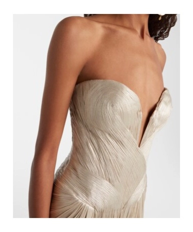 MARIA LUCIA HOHAN Noor Silk Tulle Corset Gown - Nude