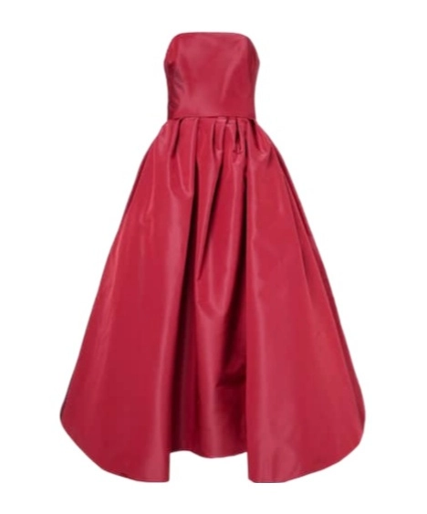 Carolina Herrera Strapless Belted Silk Cocktail Dress