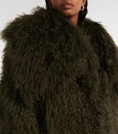Attico Faux Fur Bomber Jacket