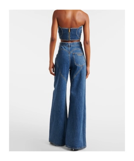 AREA Strapless Denim Top