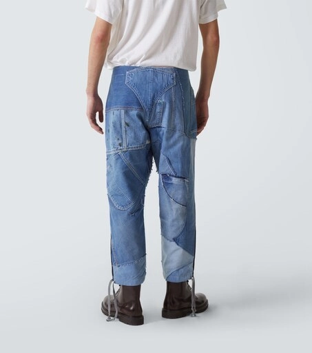 GREG LAUREN Patchwork Straight Jeans
