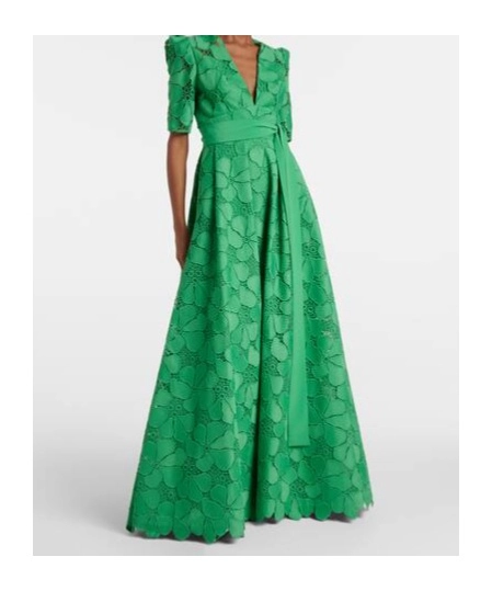 Elie Saab Deep V-neck Evening Dress