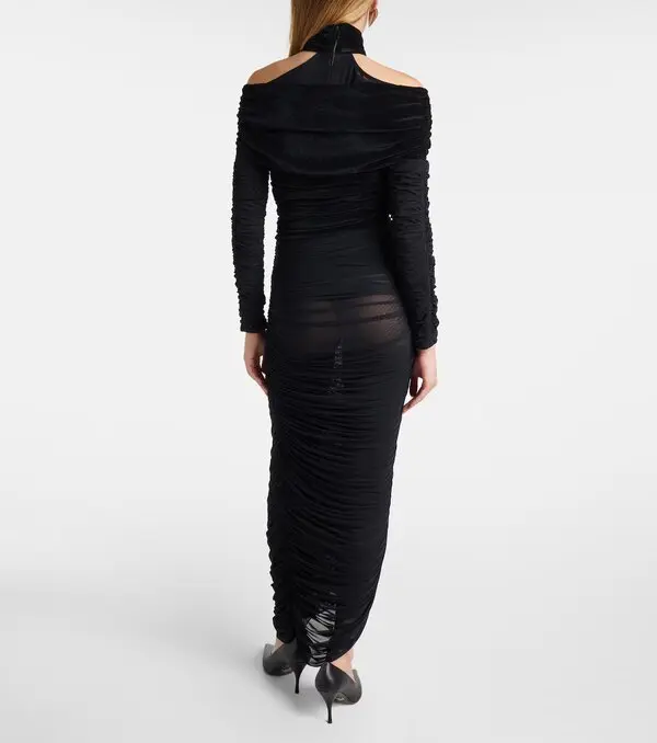 MUGLER Pendulous Ruffle Dress
