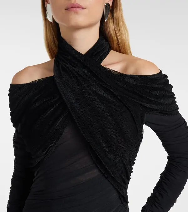 MUGLER Pendulous Ruffle Dress