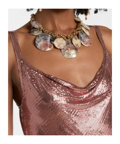Rabanne Fringed Metallic Midi Dress