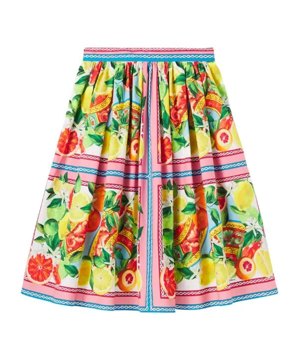 Dolce & Gabbana Taormina Printed Cotton Skirt