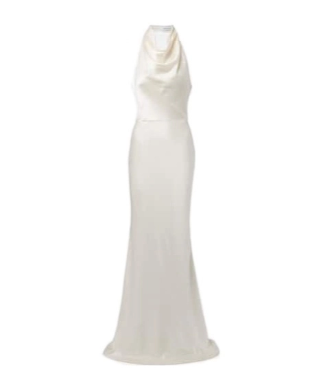 Rebecca Vallance Bridal Attia Halterneck Silk Gown - White