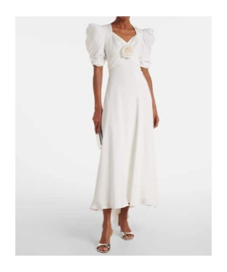 RODARTE Floral-appliqué Silk Crêpe Gown