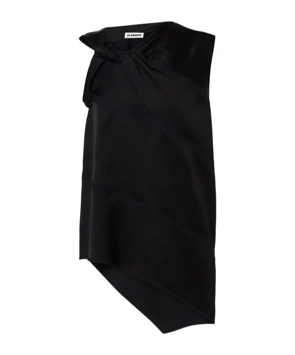 JIL SANDER Asymmetric Satin Top