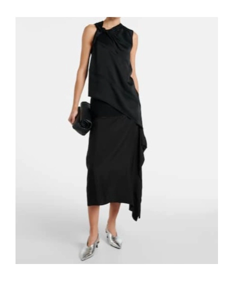 JIL SANDER Asymmetric Satin Top