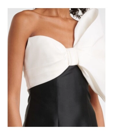 Monique Lhuillier Bow Detail Asymmetric Draped Gown