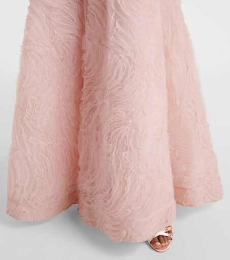 Rebecca Vallance Strapless Tulle Gown - Nude