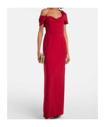 Carolina Herrera Draped Off-shoulder Crêpe Gown