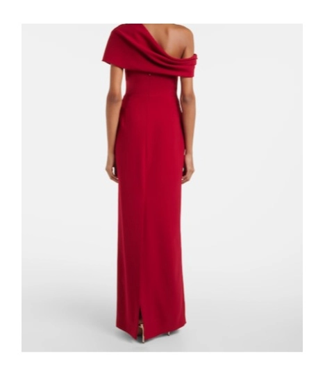 Carolina Herrera Draped Off-shoulder Crêpe Gown