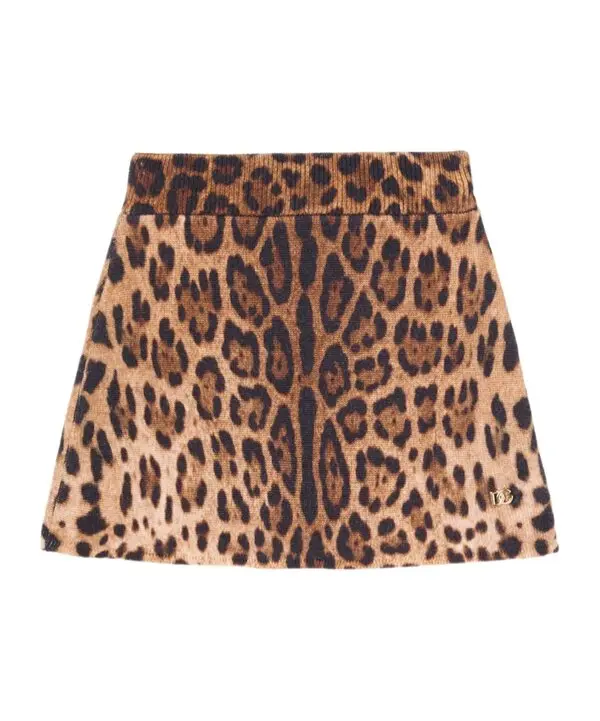 Dolce & Gabbana Leopard-print Virgin Wool Shorts - Brown