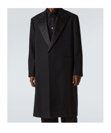 JIL SANDER Silk-trimmed Wool Coat