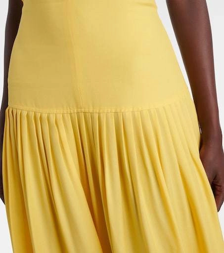 Proenza Schouler Tala Halterneck Georgette Maxi Dress - Yellow
